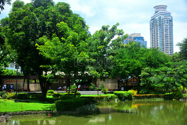 菲律宾马尼拉黎刹公园内的日本花园高清摄影大图-千库网