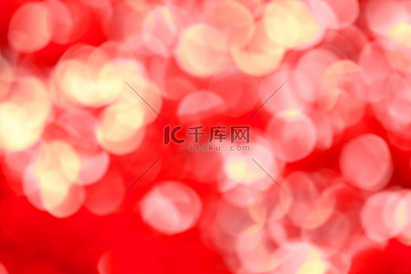 抽象散焦模糊红色圣诞灯高清摄影大图-千库网