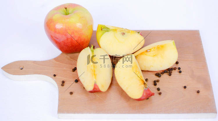 苹果片高清摄影大图-千库网