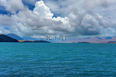 Azure Blue Lake Tekapo NZ高清摄影大图-千库网