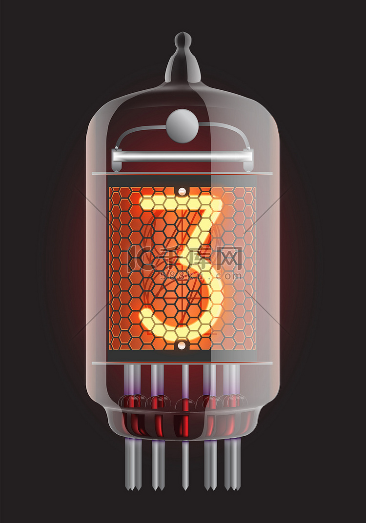 Nixie radio tube.高清摄影大图-千库网
