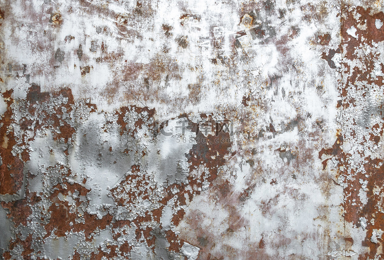 生锈的金属钢板高清摄影大图-千库网