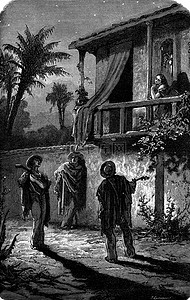 小夜曲，复古雕刻。高清摄影大图-千库网