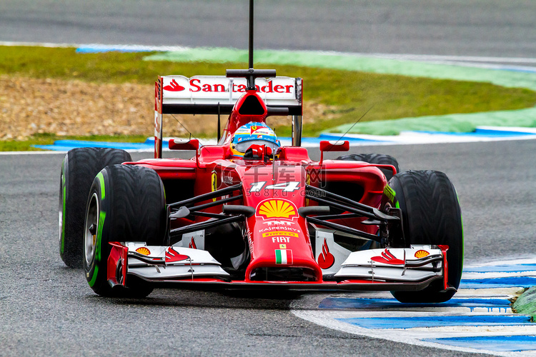 “Scuderia Ferrari F1 Team, Fernando Alonso, 2014”高清摄影大图-千库网