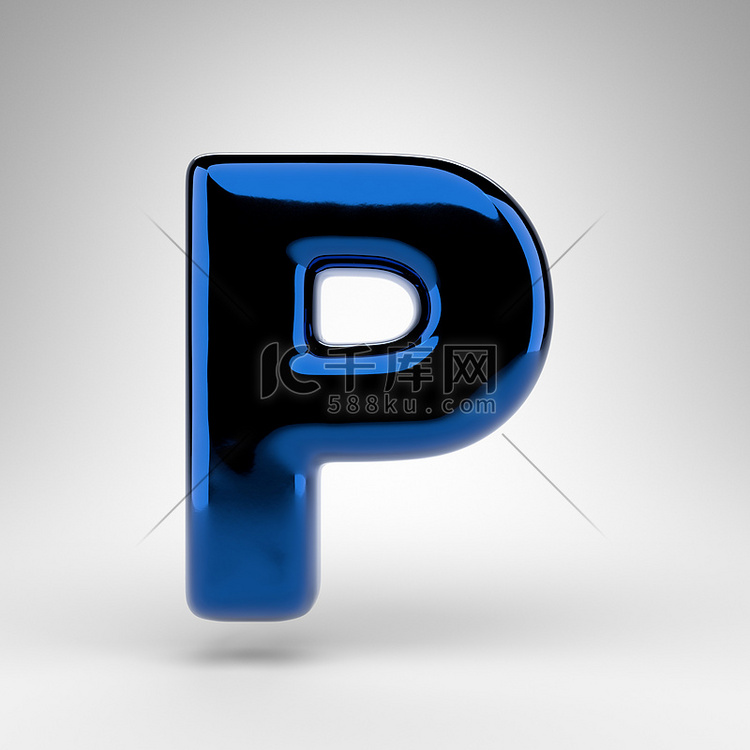 白色背景上的大写字母 P。高清摄影大图-千库网