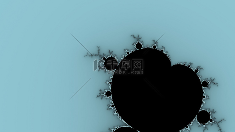 金属色的 Mandelbrot 分形高清摄影大图-千库网