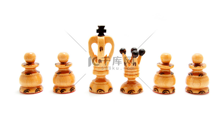 国王和王后国际象棋棋子高清摄影大图-千库网