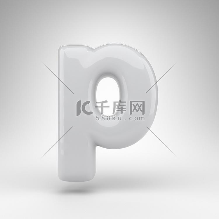 白色背景上的小写字母 P。高清摄影大图-千库网
