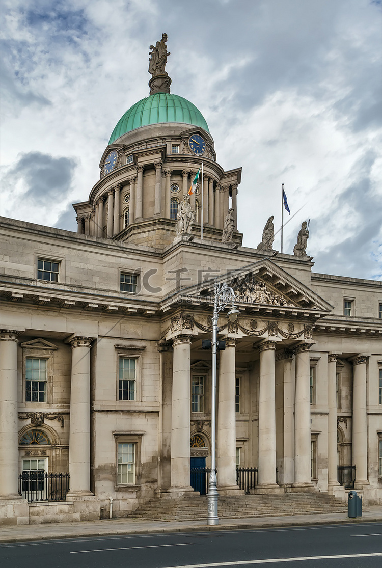 爱尔兰都柏林海关大楼高清摄影大图-千库网