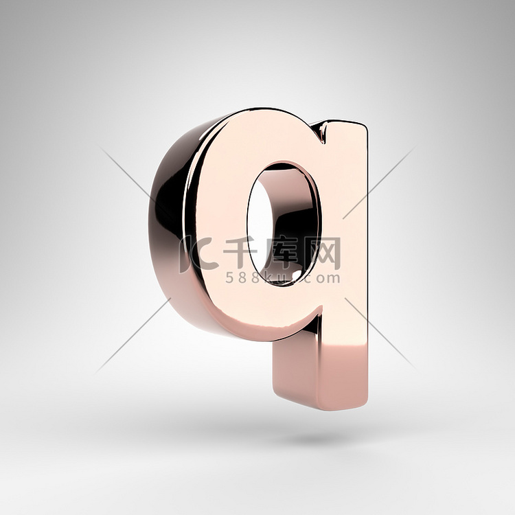白色背景上的小写字母 Q。高清摄影大图-千库网