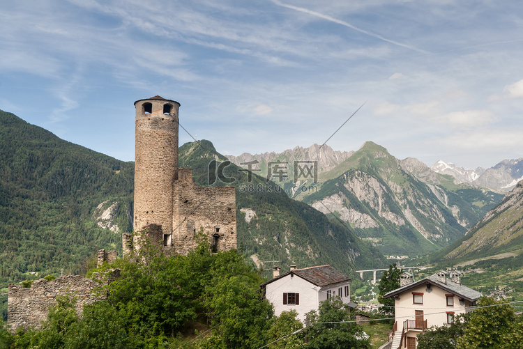 "Chatelard 城堡, 意大利"高清摄影大图-千库网