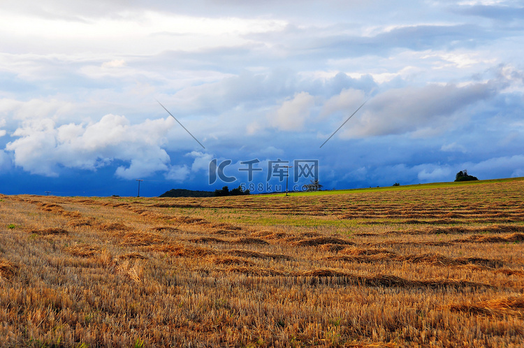 秋天的田野高清摄影大图-千库网