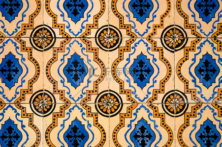 传统的葡萄牙瓷砖高清摄影大图-千库网