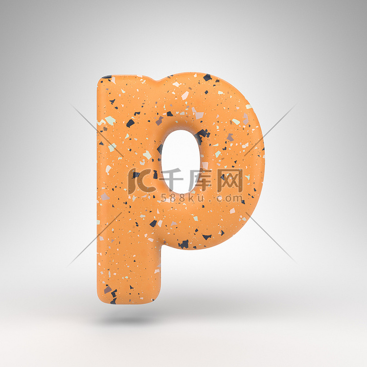 白色背景上的小写字母 P。高清摄影大图-千库网