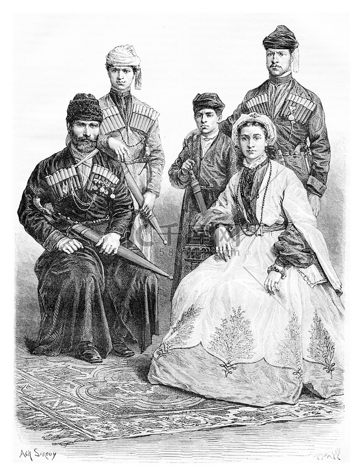 Mingrelians，复古雕刻高清摄影大图-千库网