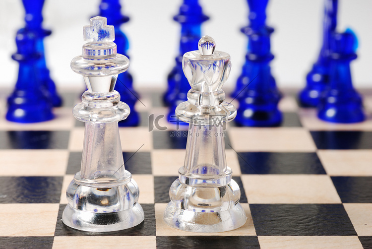 国际象棋国王和王后高清摄影大图-千库网