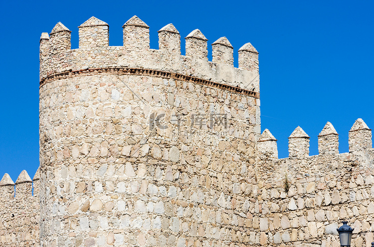 "阿维拉、卡斯蒂利亚和莱昂，西班牙的防御工事"高清摄影大图-千库网