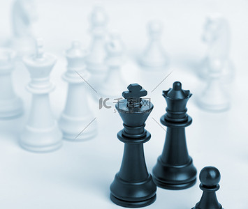 国际象棋国王和王后高清摄影大图-千库网