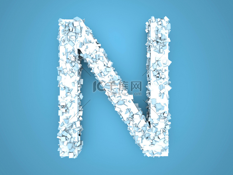 冷冻字母 - N高清摄影大图-千库网