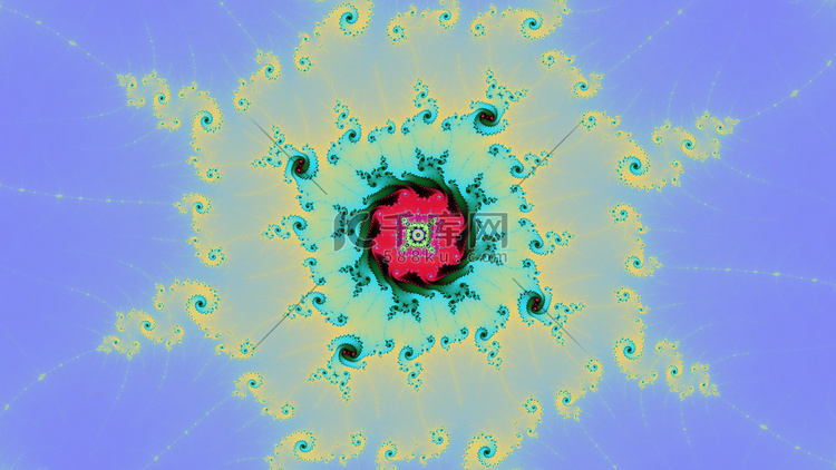 Mandelbrot 分形螺旋多彩高清摄影大图-千库网