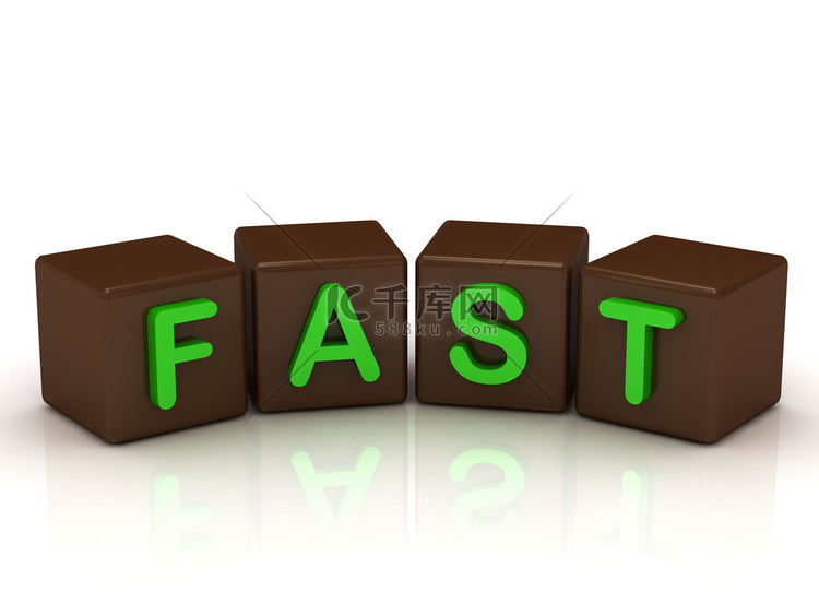 FAST 铭文亮绿色字母高清摄影大图-千库网