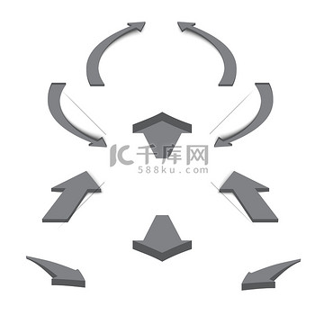 分叉箭头图片-分叉箭头素材-分叉箭头模板图片下载-千库网