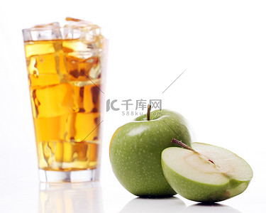 加冰的苹果汁高清摄影大图-千库网