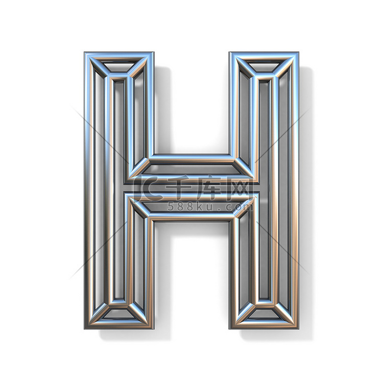 线轮廓字体字母 H 3d高清摄影大图-千库网