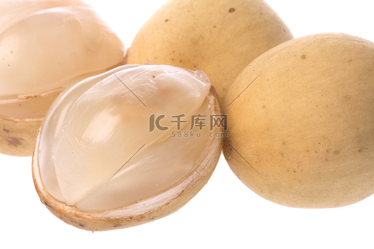 孤立的 Langsat 水果高清摄影大图-千库网