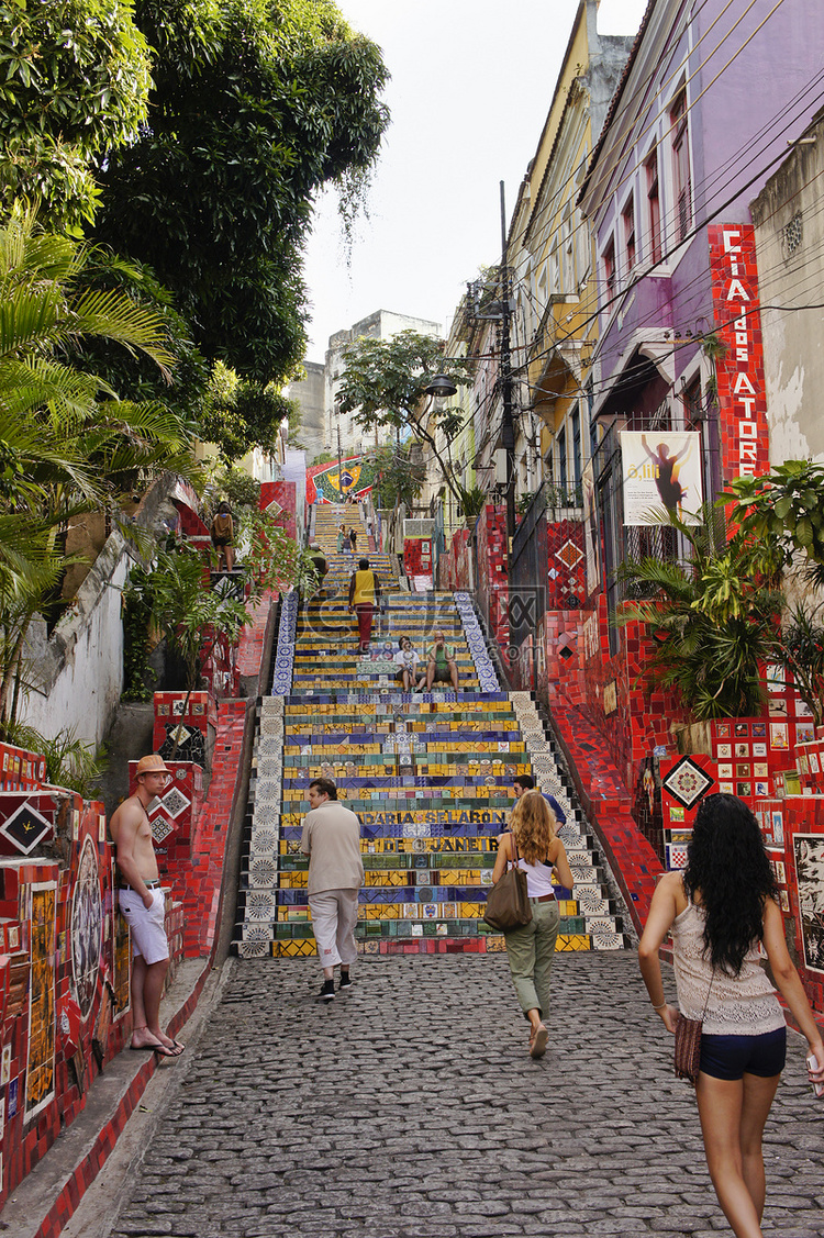 里约热内卢，Selaron Steps，巴西，南美洲高清摄影大图-千库网