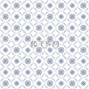 具有 3D 渲染抽象分形紫色蓝色图案的无缝纹理高清摄影大图-千库网