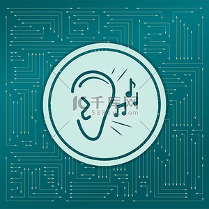 听障耳朵图标摄影图片-听障耳朵图标摄影作品-千库网