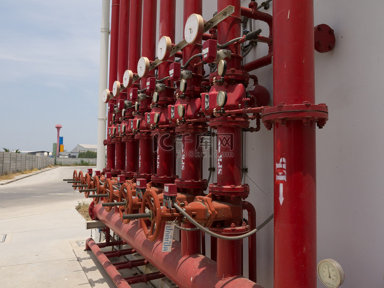 消防给水管道系统。高清摄影大图-千库网