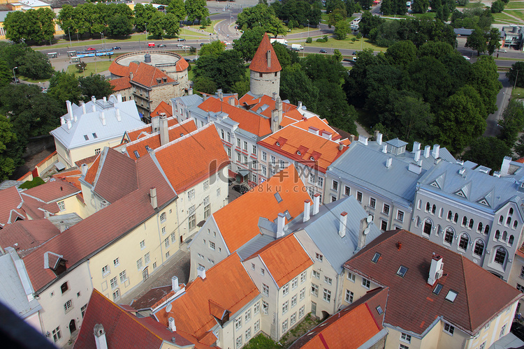 塔林全景高清摄影大图-千库网