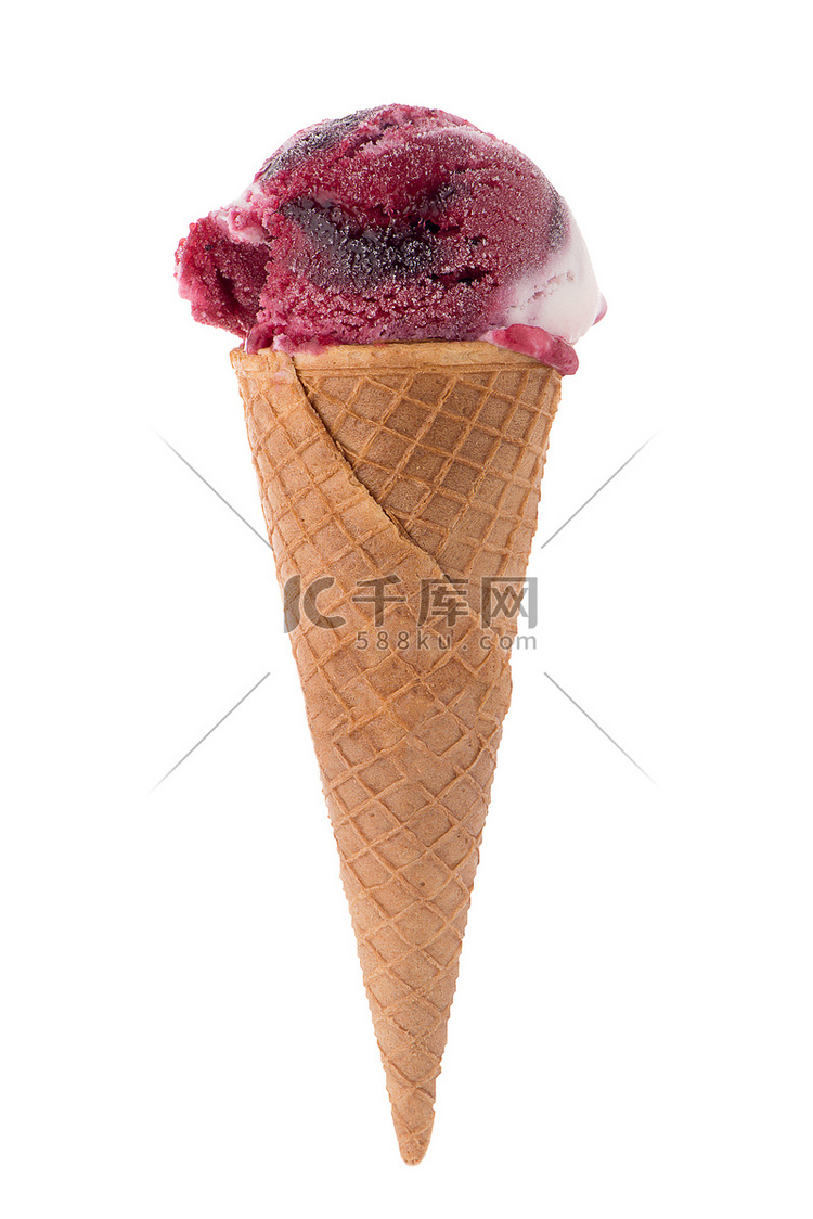 蛋卷冰淇淋高清摄影大图-千库网