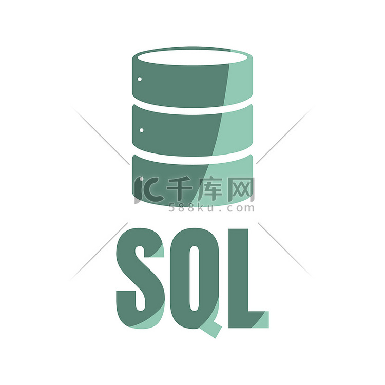 SQL 数据库图标徽标设计 UI 或 UX 应用程序高清摄影大图-千库网