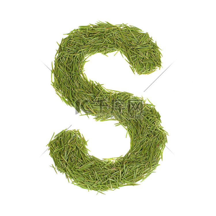 绿色字母，字母 S高清摄影大图-千库网