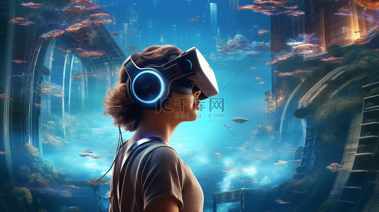 VR虚拟现实体验背景图片免费下载_海报banner/高清大图_千库网(图片编号6441021)