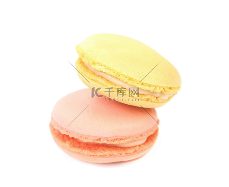 两种不同的马卡龙蛋糕。高清摄影大图-千库网