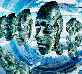 电子面孔高清摄影大图-千库网