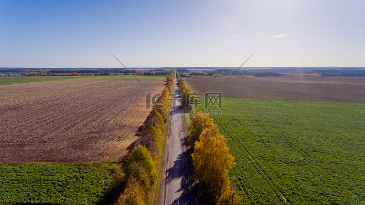 明亮的秋天的小路。高清摄影大图-千库网