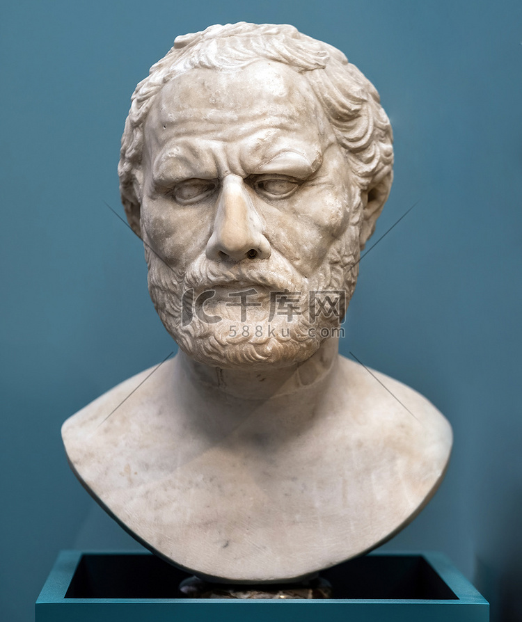 德摩斯梯尼半身雕像高清摄影大图-千库网