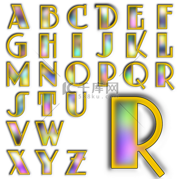 Abc 字母矢量设计高清摄影大图-千库网