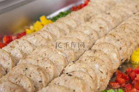 在自助餐中连续切饺子高清摄影大图-千库网