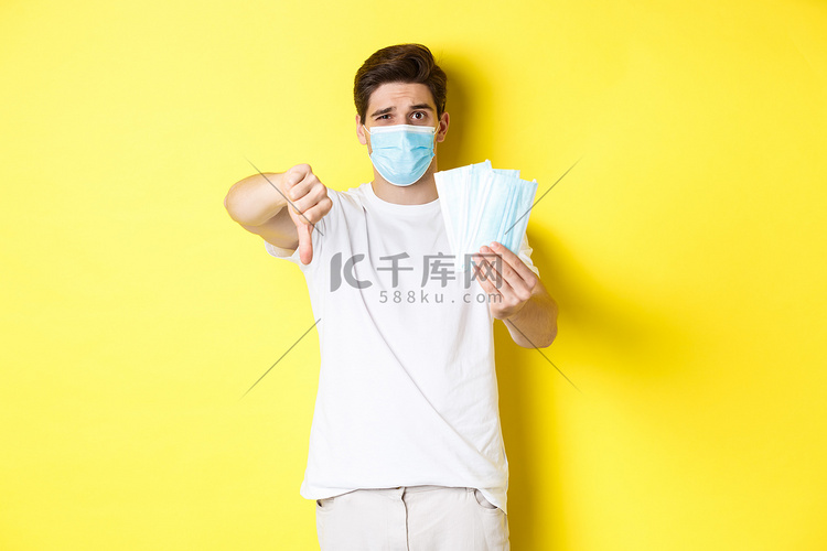 covid-19 的概念、检疫和预防措施。高清摄影大图-千库网