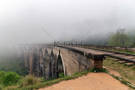 德摩达拉斯里兰卡铁路高架桥石高清摄影大图-千库网