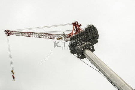 有起重机的建筑工地高清摄影大图-千库网