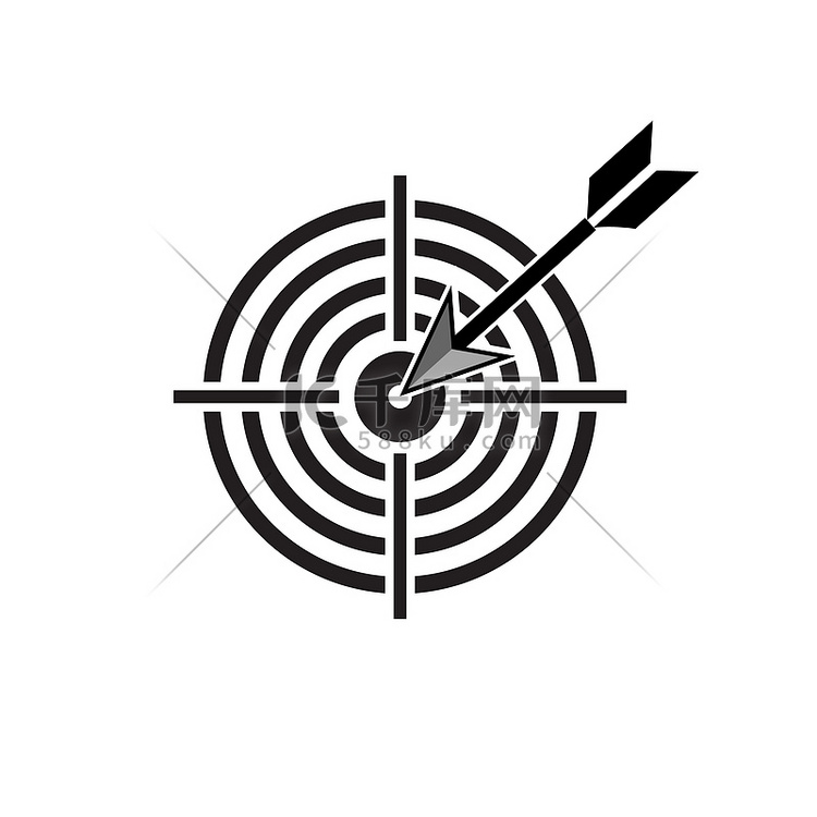 白色背景上的目标图标。高清摄影大图-千库网