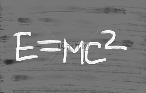 E=mc2 用粉笔在黑板上手写高清摄影大图-千库网