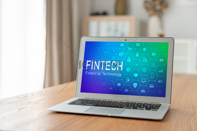 适用于现代业务的 Fintech 金融技术软件高清摄影大图-千库网